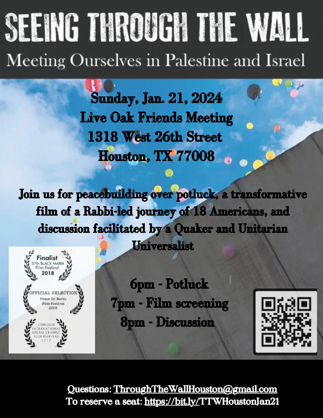 Potluck and Movie Night, Seeing Through the Wall – Live Oak Friends Meeting